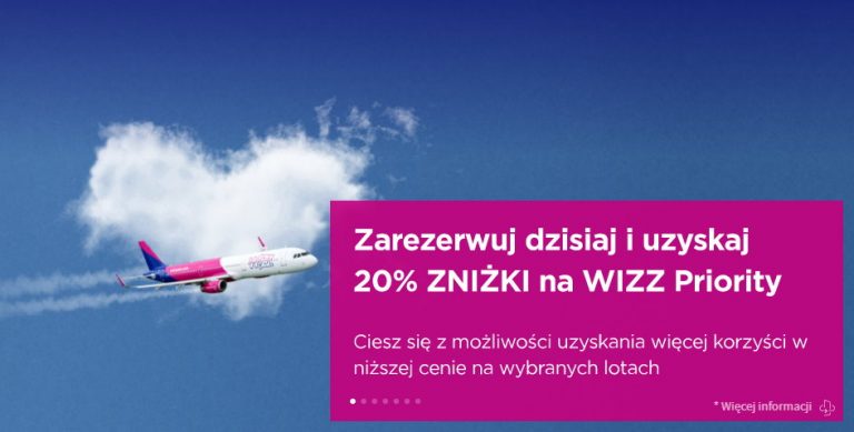 Pierwszy raz w promocji: usługa WIZZ Priority 20% taniej | Mleczne ...